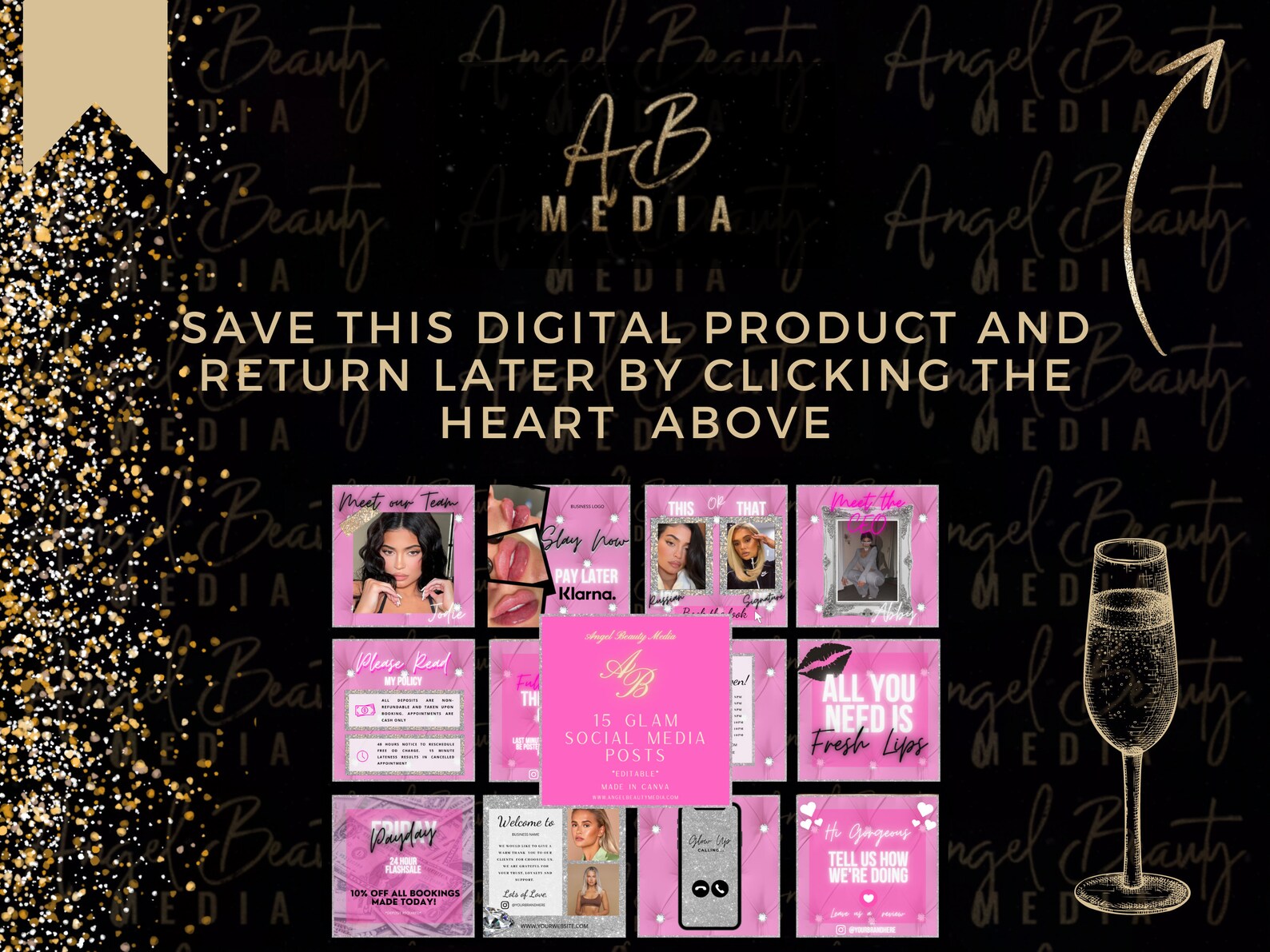 Lip Filler Injector Glamour Package Luxury Instagram Post - Etsy