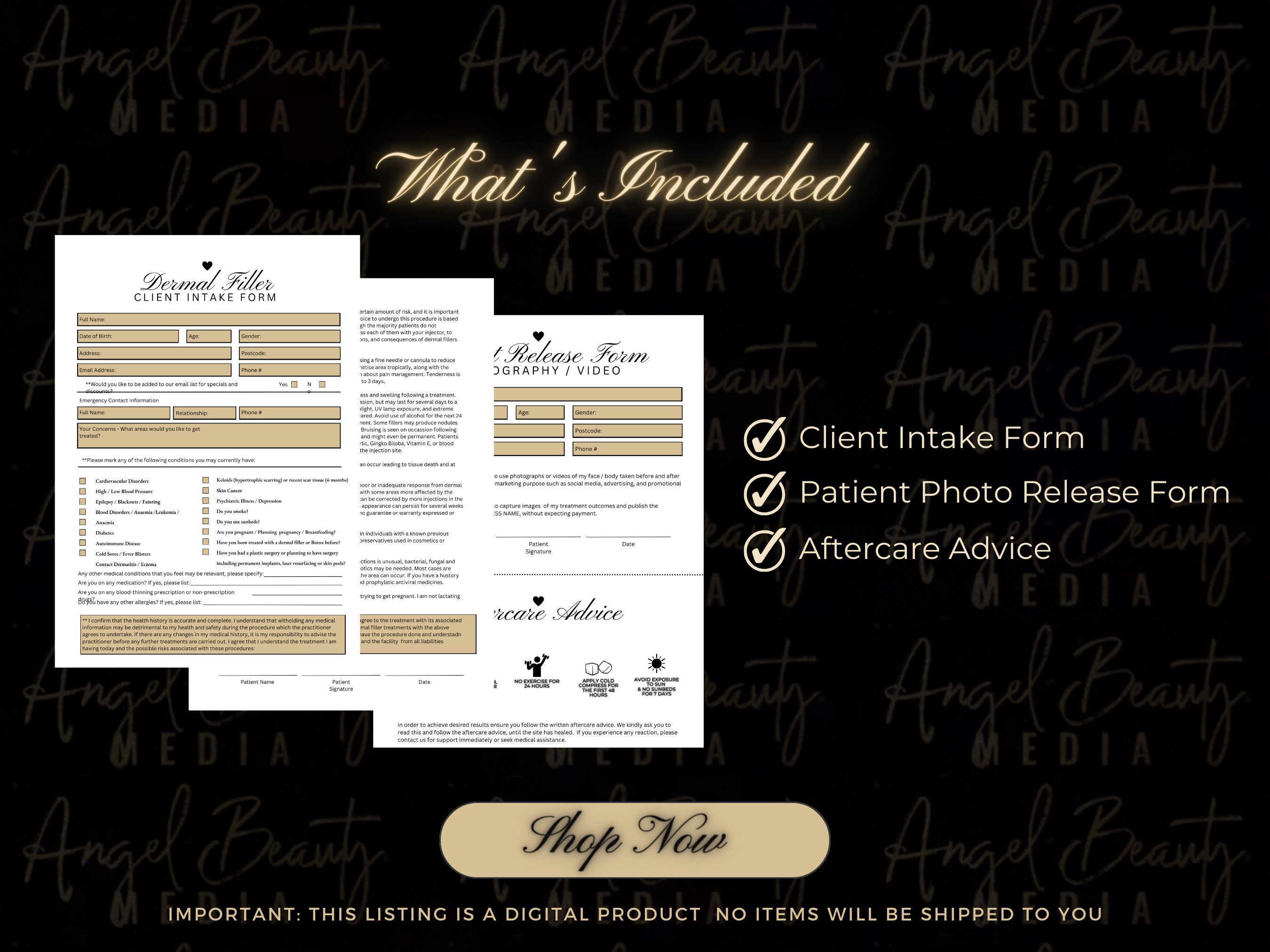 Customisable Nurse Injector Templates, Dermal Filler After Care, Client ...