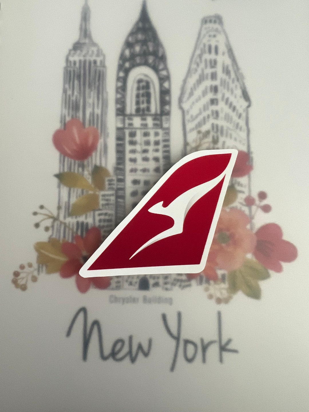 Qantas Tail Sticker Airlines Sticker Airline Decal Airline Tail - Etsy