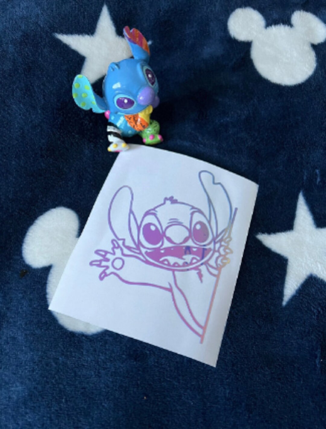 Peeping Stitch Vinyl Decal | Disney Decal | Car Window Decal | Laptop ...
