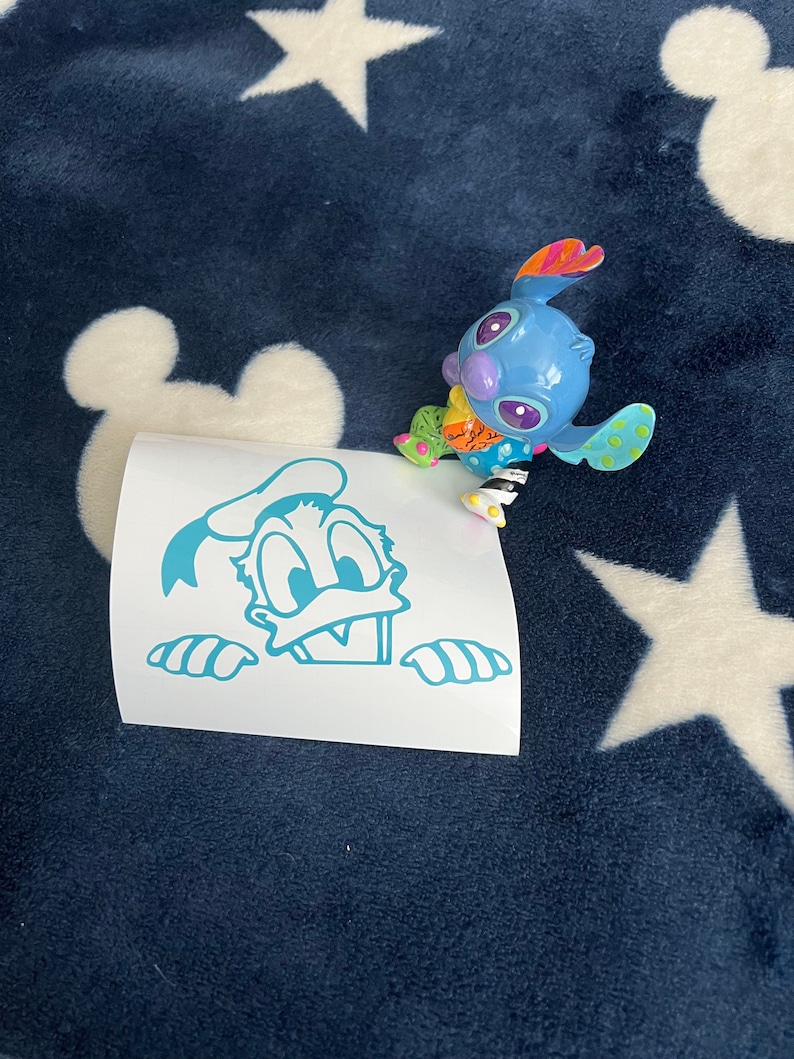 Donald Duck Peeping Character Vinyl Decal | Disney Decal | Car Window ...