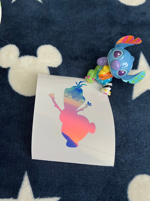 Olaf Holographic Silhouette Vinyl Decal Disney Decal Car - Etsy