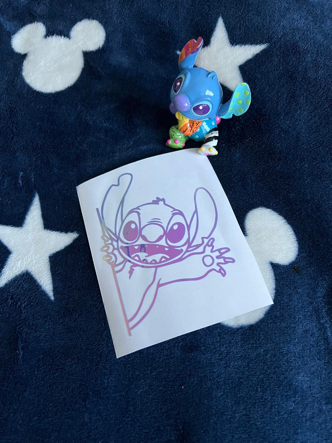 Peeping Stitch Vinyl Decal | Disney Decal | Car Window Decal | Laptop ...