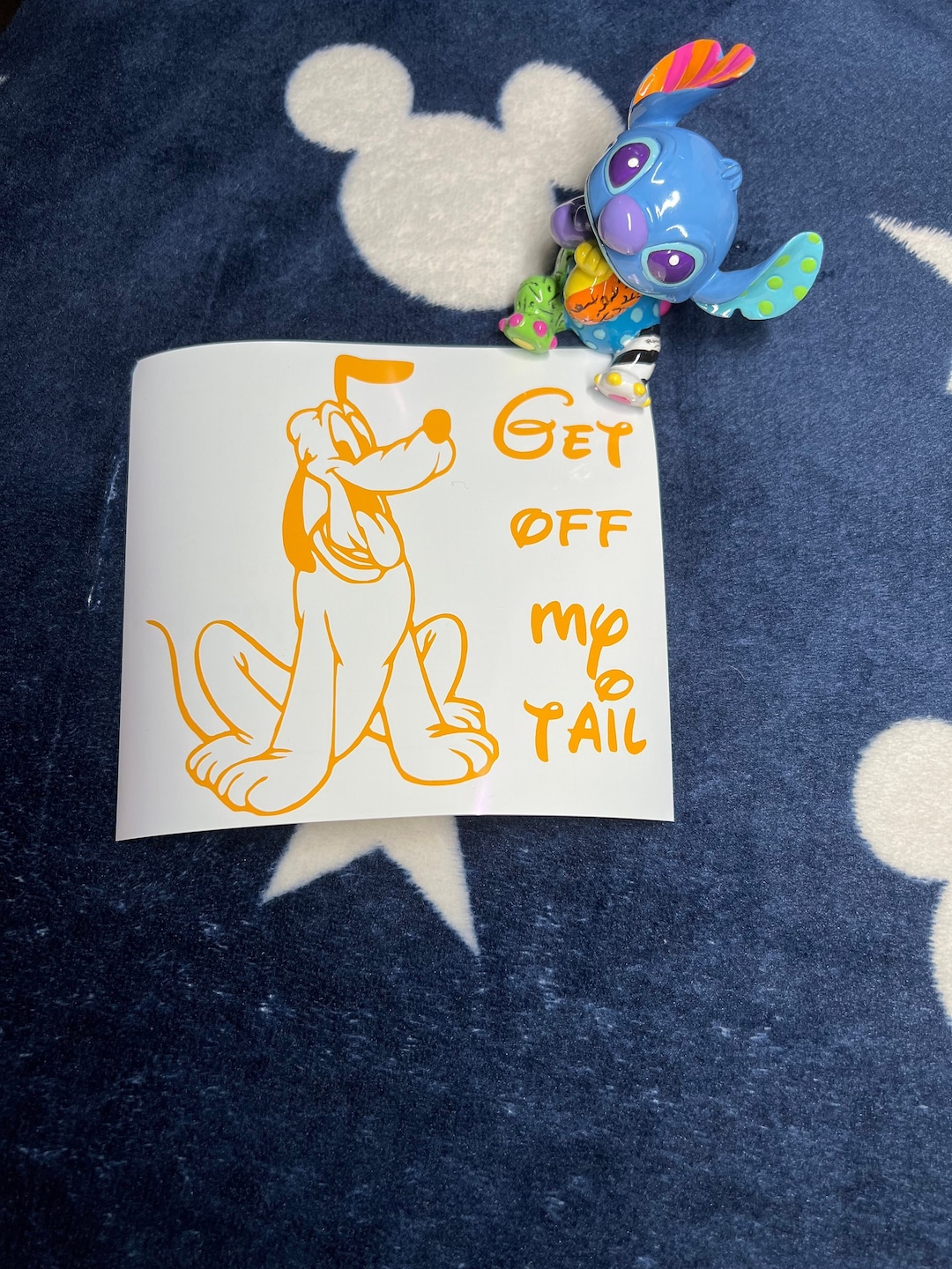 Pluto Get off My Tail Decal | Disney Decal | Car Window Decal | Laptop ...