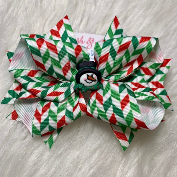Snowman Barrette - Etsy