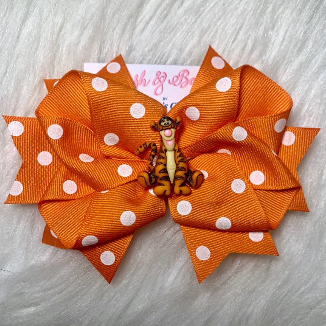 Character Inspired Hair Bow Barrette Clip Headband Tigger - Etsy