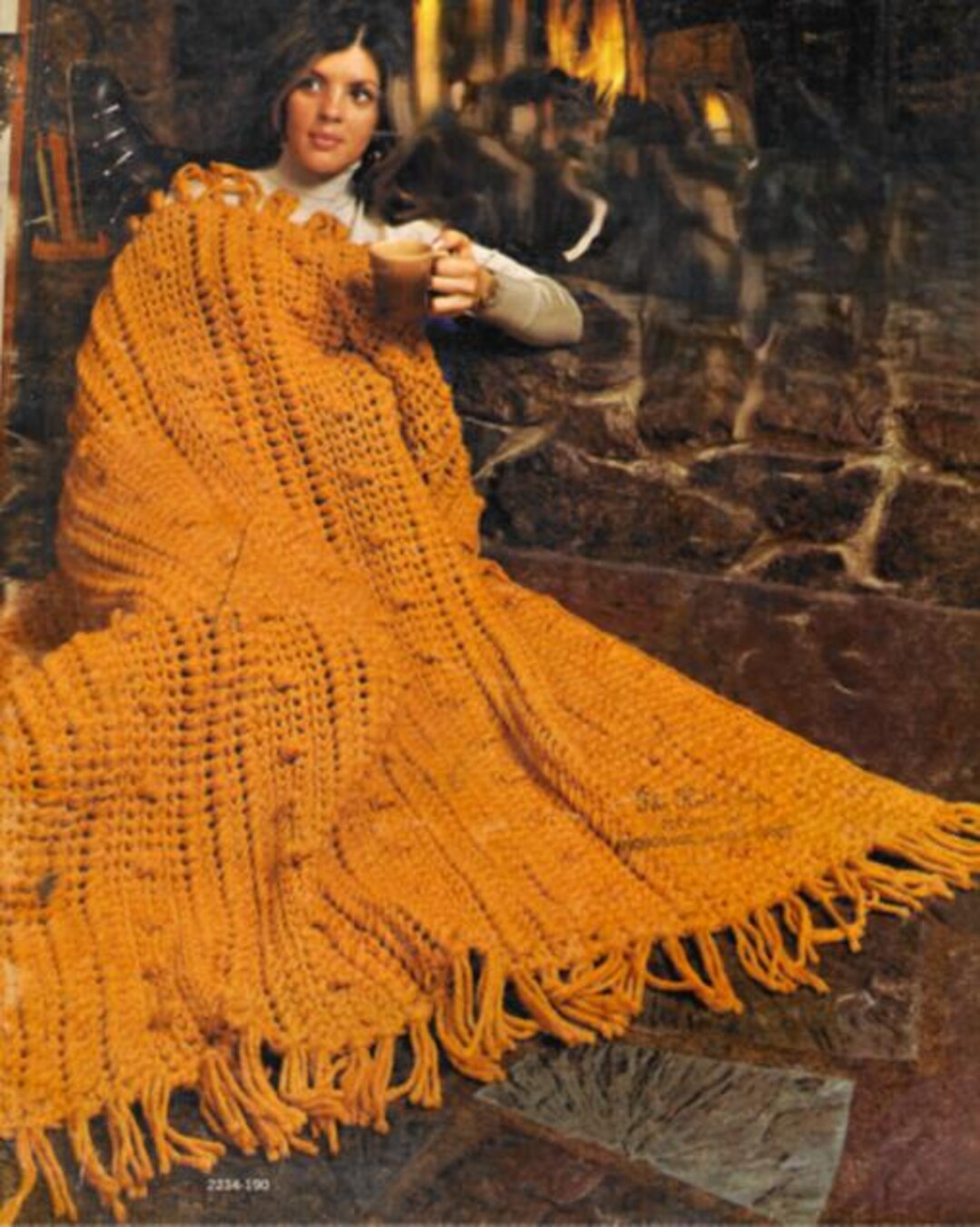 Vintage 1970s Crochet Afghan Pattern - Etsy