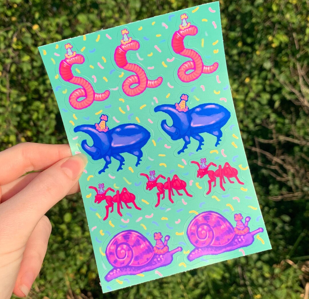 Party Bug Sticker Sheet - Etsy