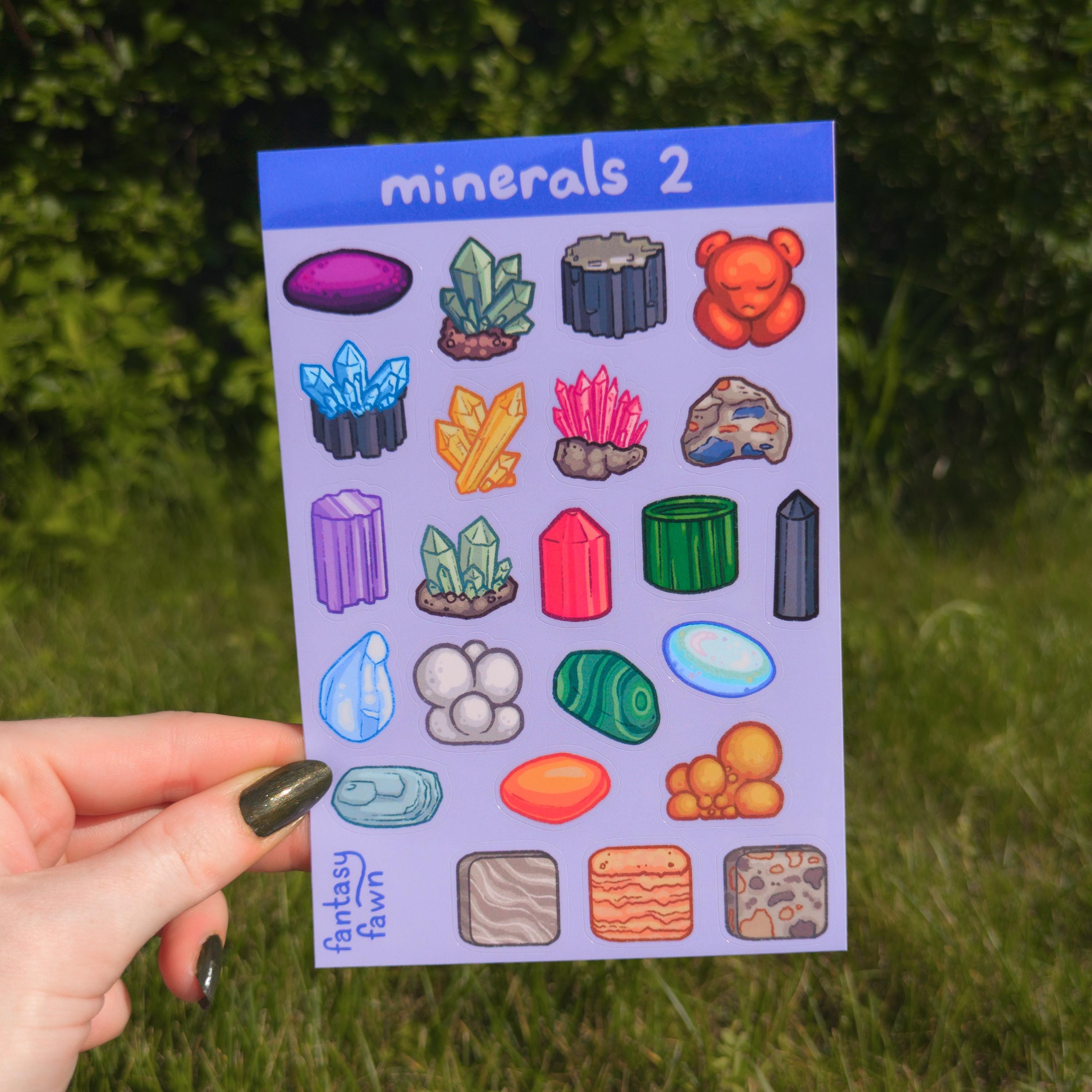 Stardew Valley Mineral Sticker Sheets - Etsy