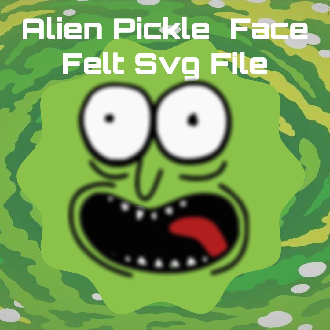 Alien Pickle Felt Face Svg File - Etsy