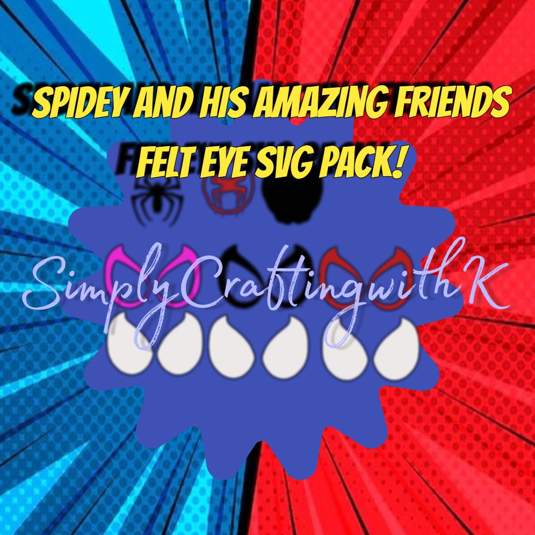 Spidey and His Amazing Friends Felt Eye Pack SVG FILE - Etsy