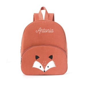 Sac à Dos Personnalisé En Velours Côtelé, Sac école Enfants Avec Prénom ...
