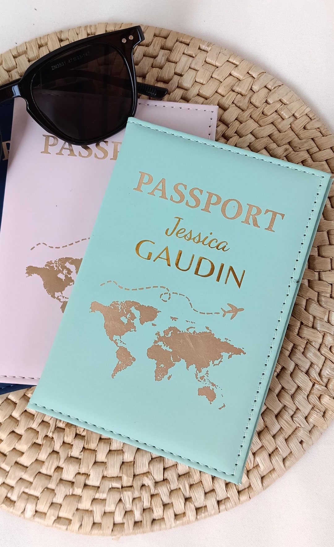 Personalised Passport Cover, Custom Passport Holder With Name, Travel ...