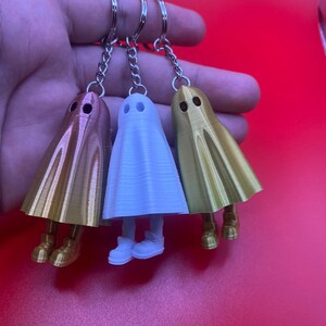 3D Printed Ghost Keychain Glow-in-the-dark Ghost Articulated Legs ...