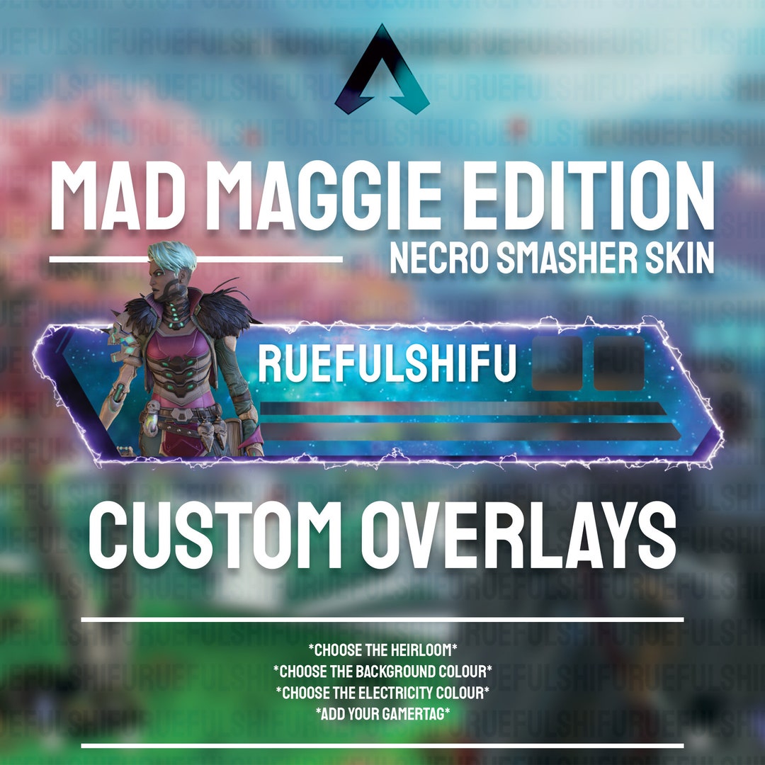 Animated Customisable MAD MAGGIE Banner | Apex Legends Health Bar Overlay for Streaming on ...