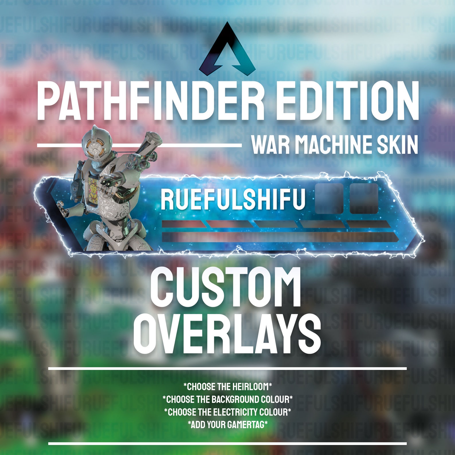 Animated Customisable PATHFINDER Banner Apex Legends Health Bar Overlay ...