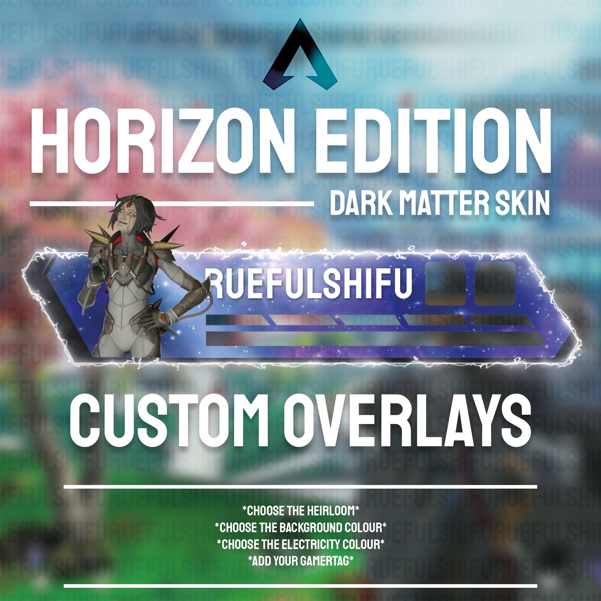 Animated Customisable HORIZON Banner | Apex Legends Health Bar Overlay ...