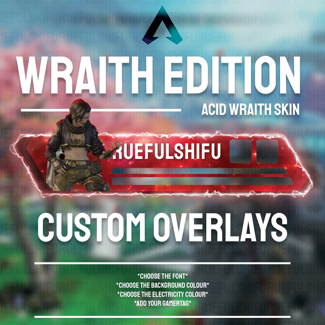 Animated Customisable Wraith Banner | Apex Legends Health Bar Overlay ...