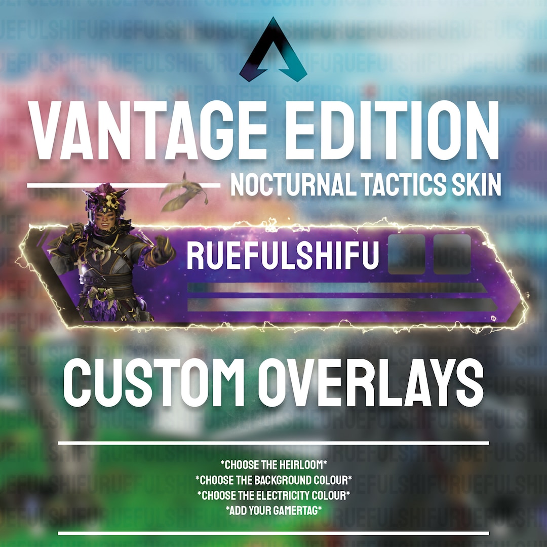 Animated Customisable VANTAGE Banner | Apex Legends Health Bar Overlay ...