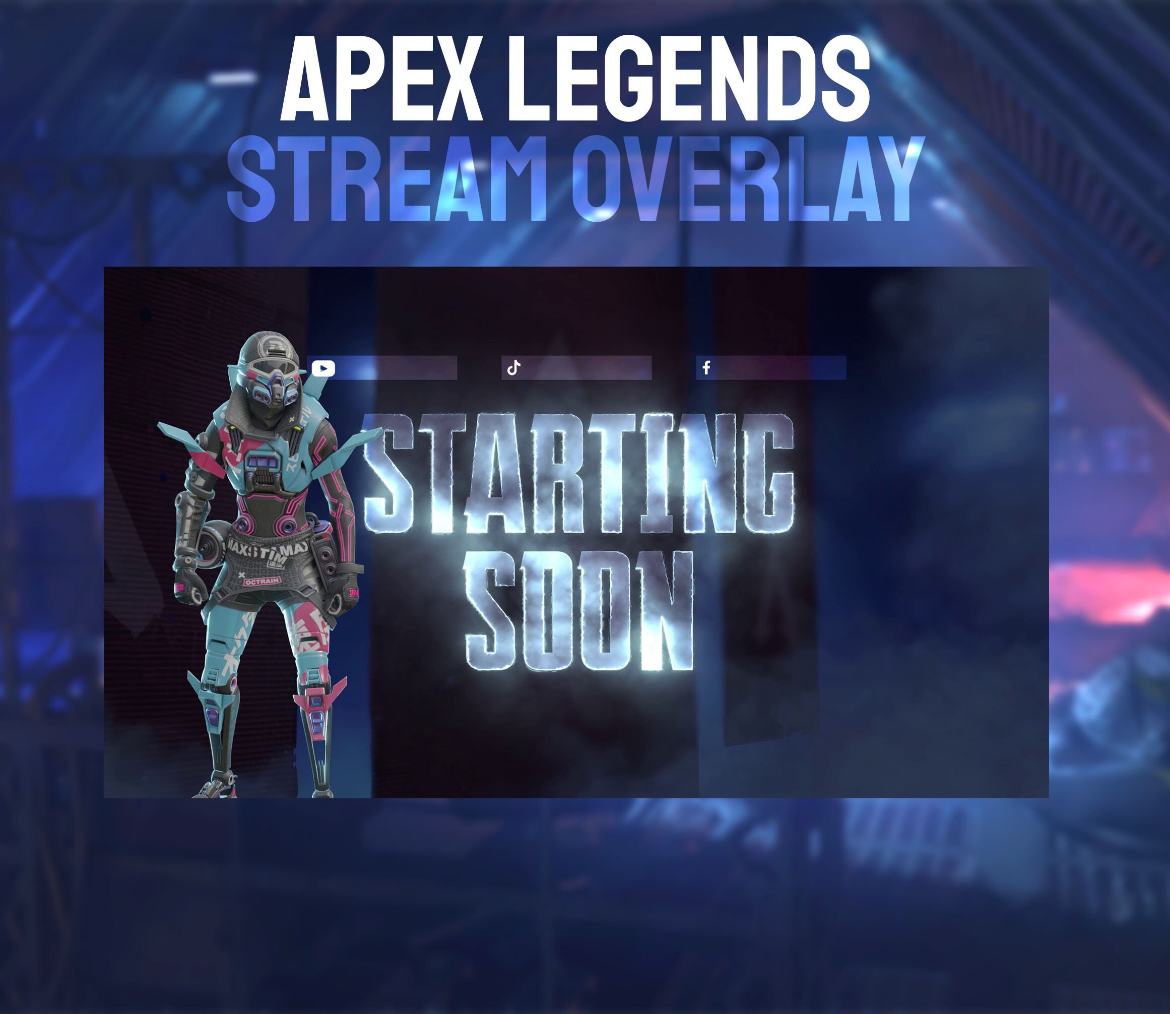 Animated OCTANE Stream Overlay Package HD | Apex Legends Stream Package ...