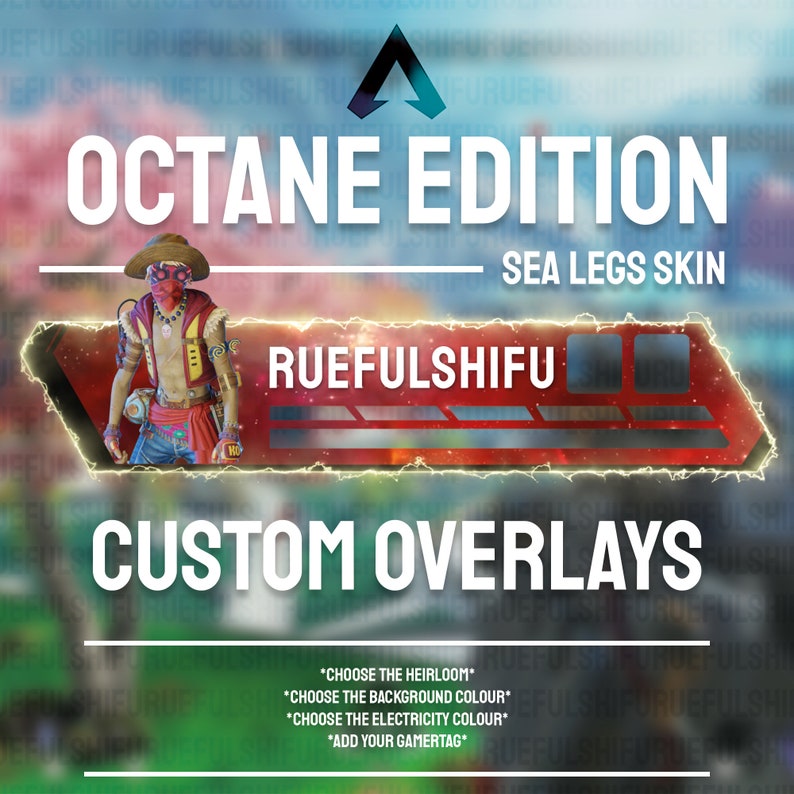 Animated Customisable OCTANE Banner | Apex Legends Health Bar Overlay ...