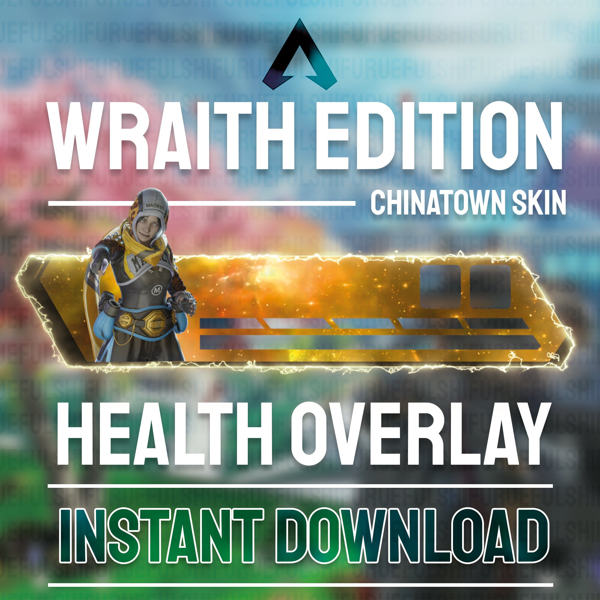 ANIMATED WRAITH Overlay Apex Legends Health Bar Overlay for Streaming ...