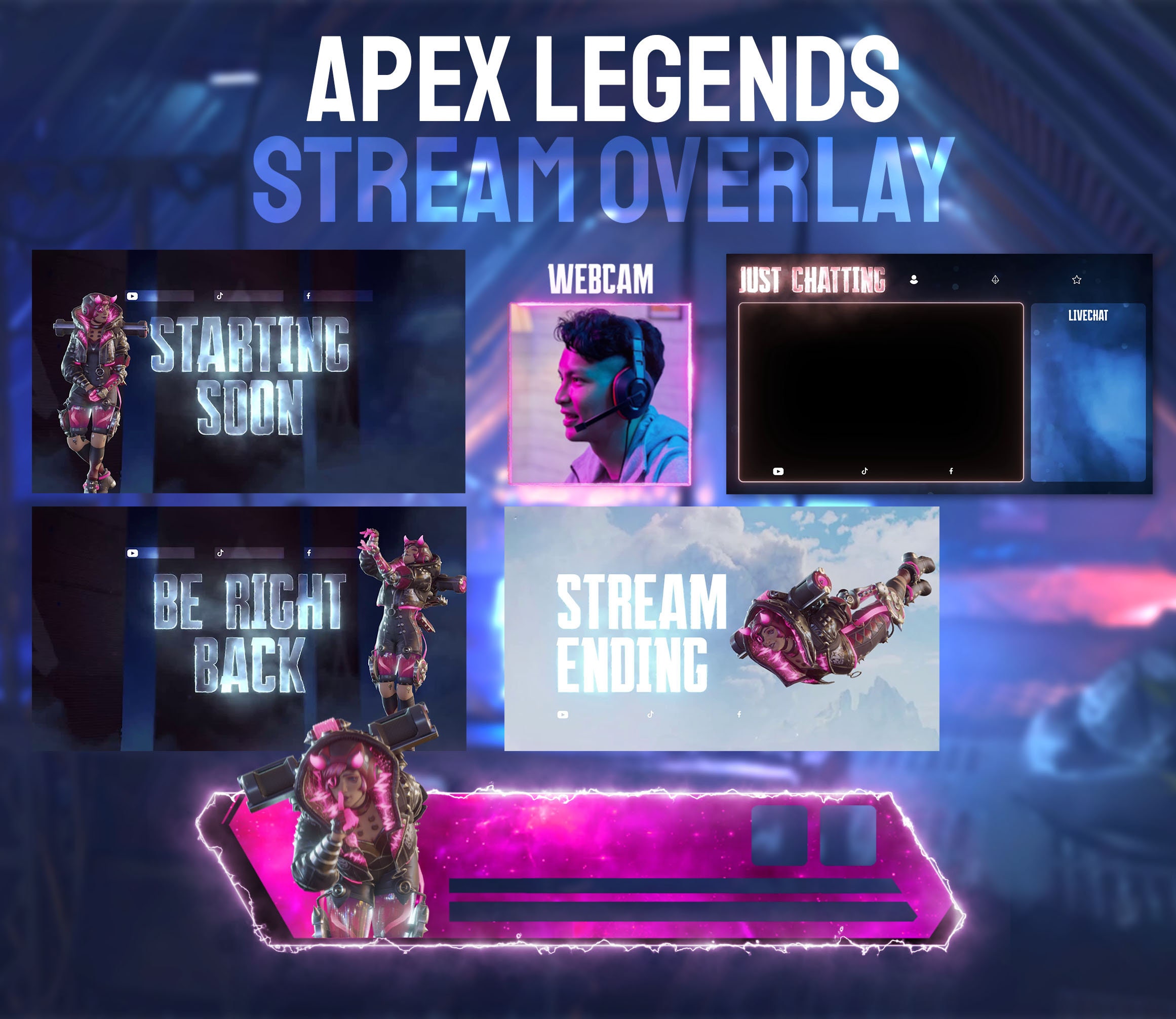 Animated WATTSON Stream Overlay Package HD Apex Legends Stream Package ...