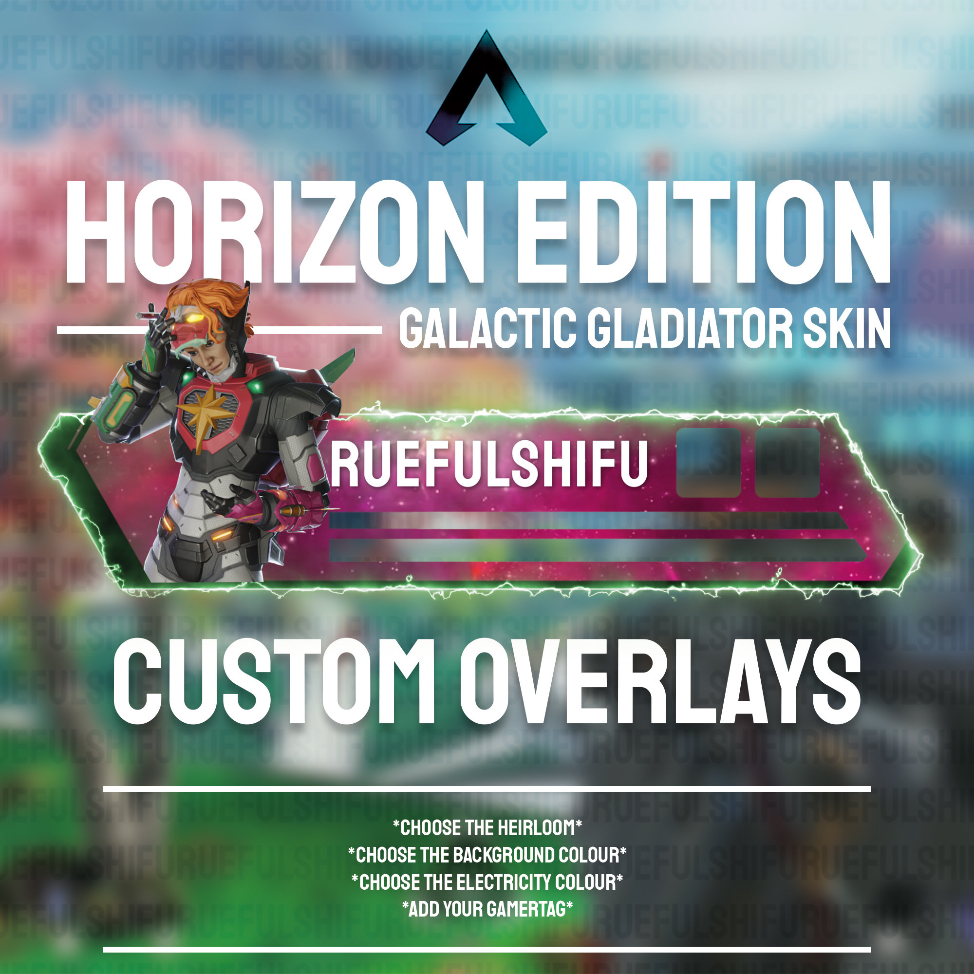Animated Customisable HORIZON Banner | Apex Legends Health Bar Overlay ...