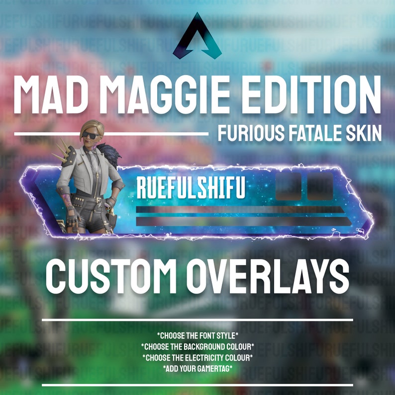 Animated Customisable MAD MAGGIE Banner | Apex Legends Health Bar ...
