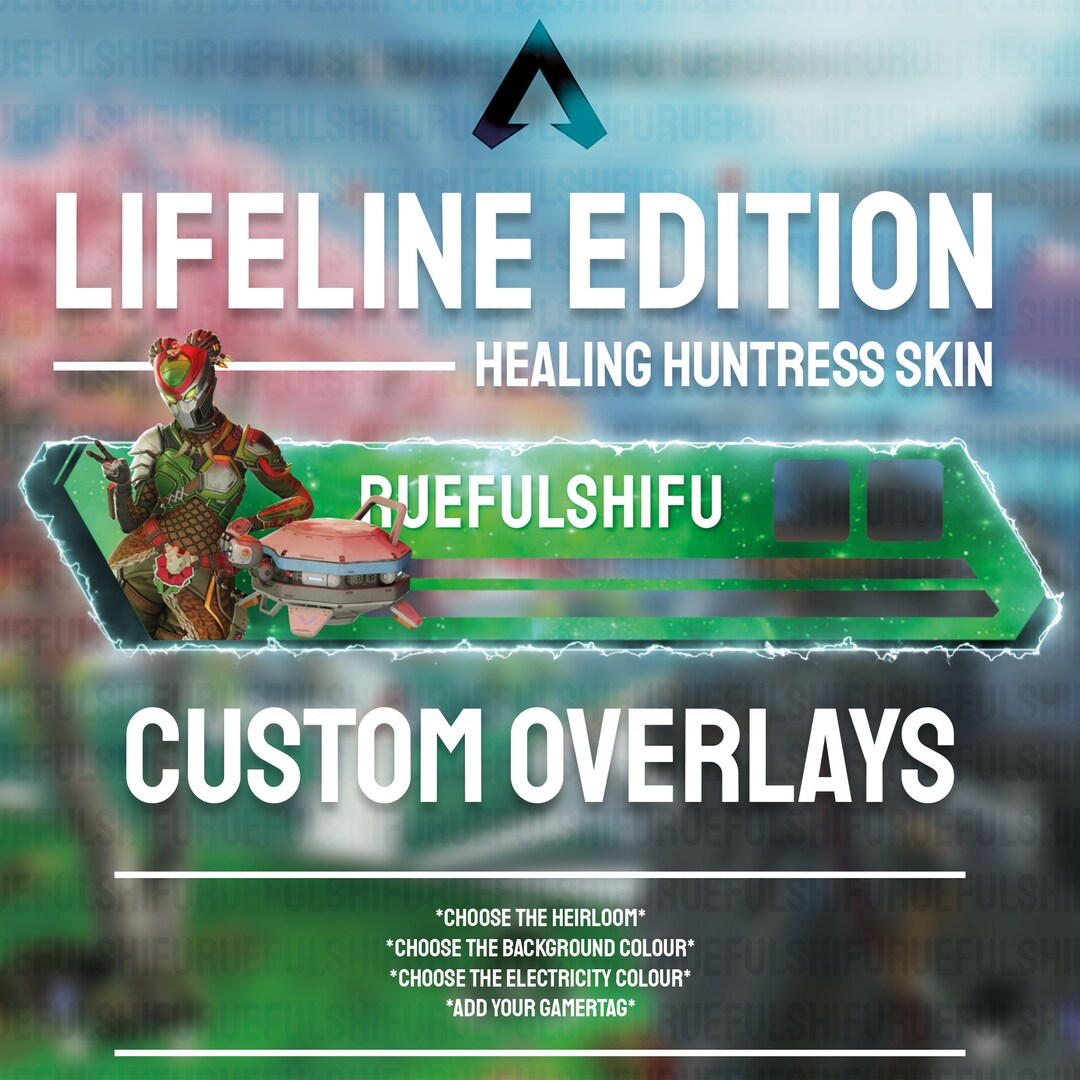 Animated Customisable LIFELINE Banner | Apex Legends Health Bar Overlay ...