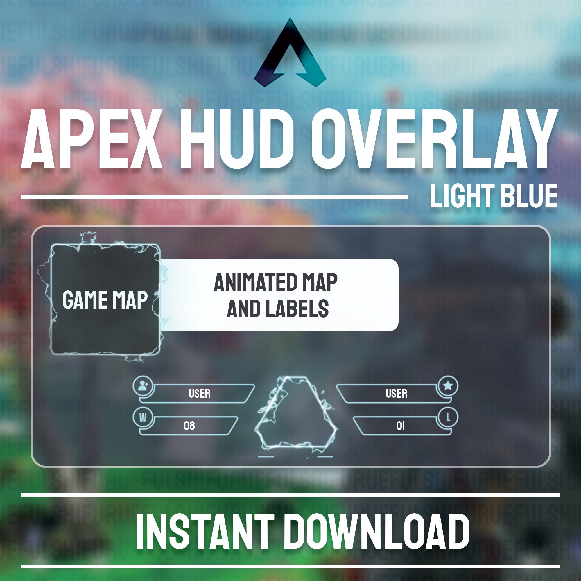 Animated HUD Overlay Apex Legends Stream Package for Twitch, Youtube ...