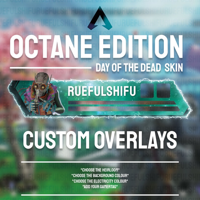 Animated Customisable OCTANE Banner Apex Legends Health Bar Overlay for ...