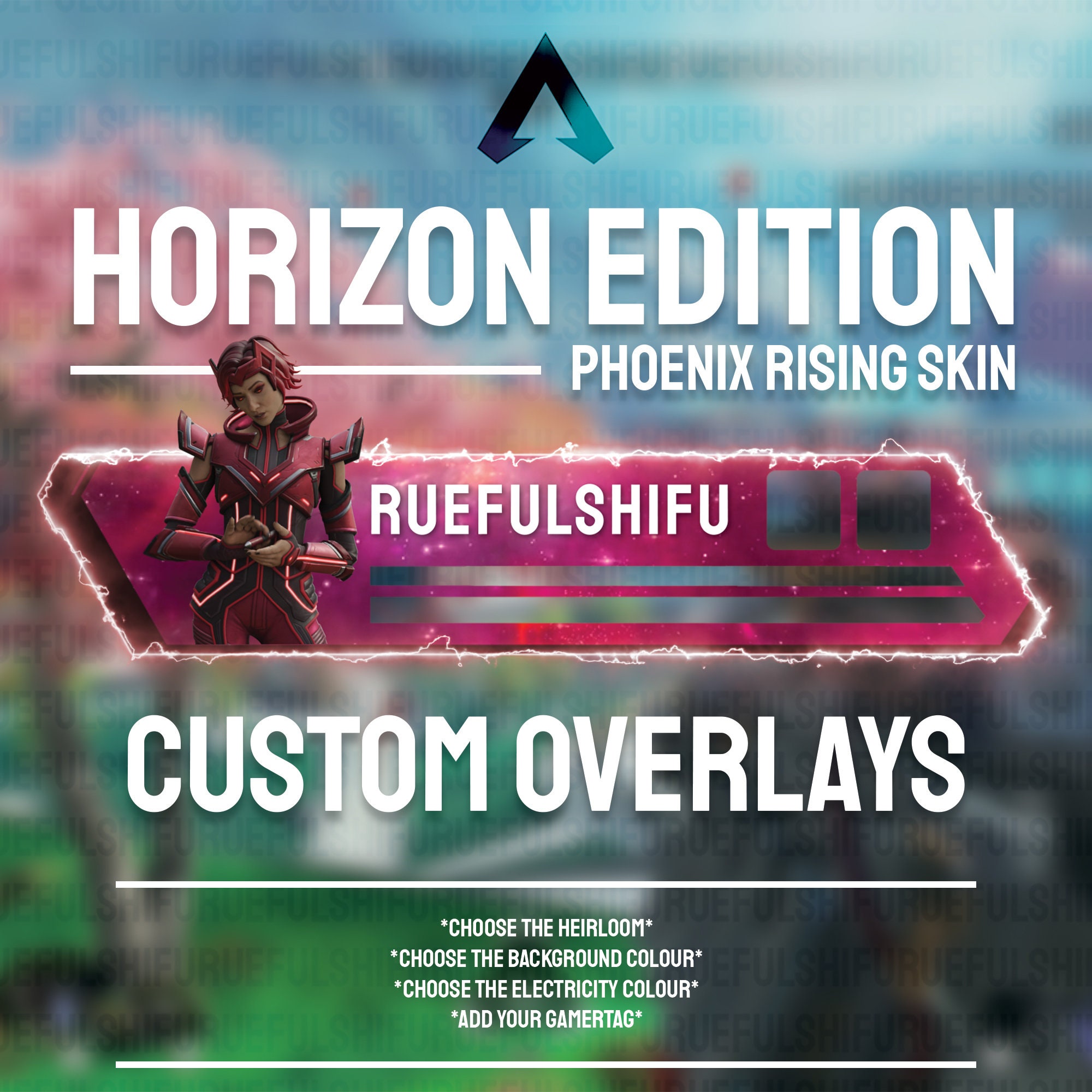 Animated Customisable HORIZON Banner | Apex Legends Health Bar Overlay ...