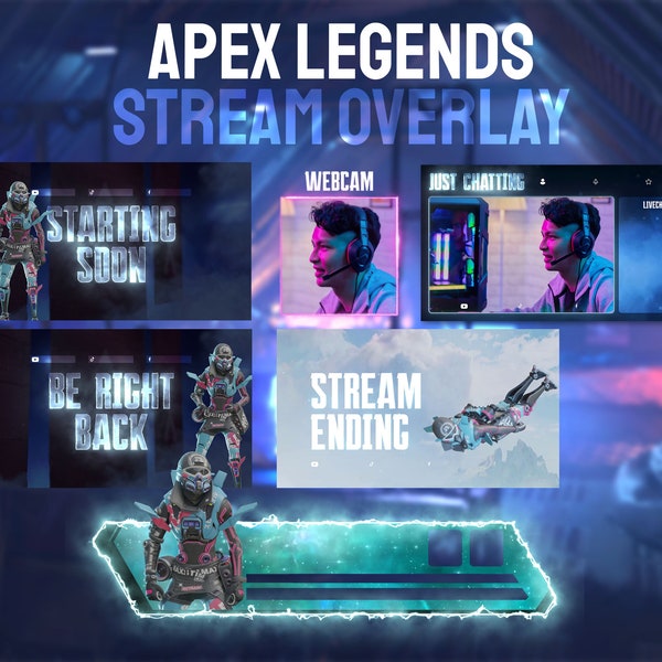 Animated HUD Overlay Apex Legends Stream Package for Twitch, Youtube ...