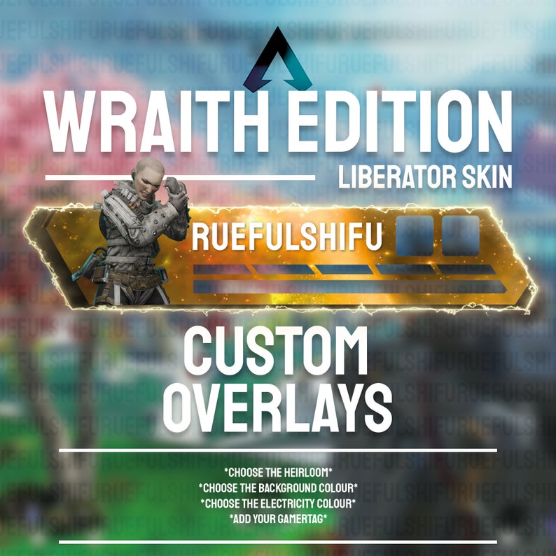 Animated Customisable WRAITH Banner | Apex Legends Health Bar Overlay ...