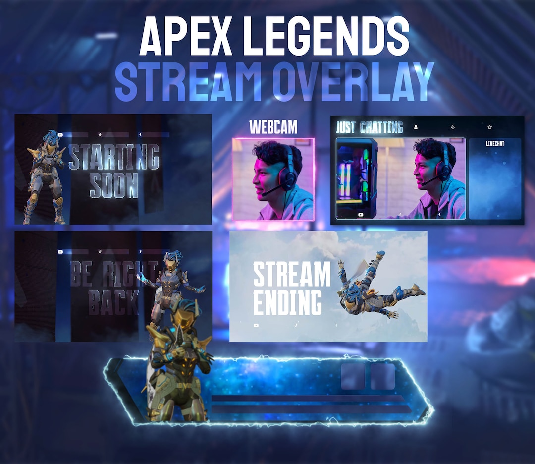 Animated WRAITH Stream Overlay Package HD | Apex Legends Stream Package ...