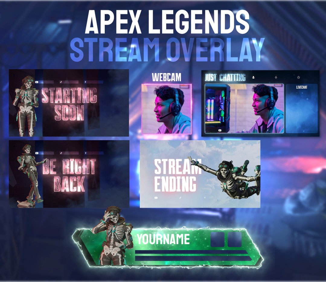 Animated HORIZON Stream Overlay Package HD | Apex Legends Stream ...