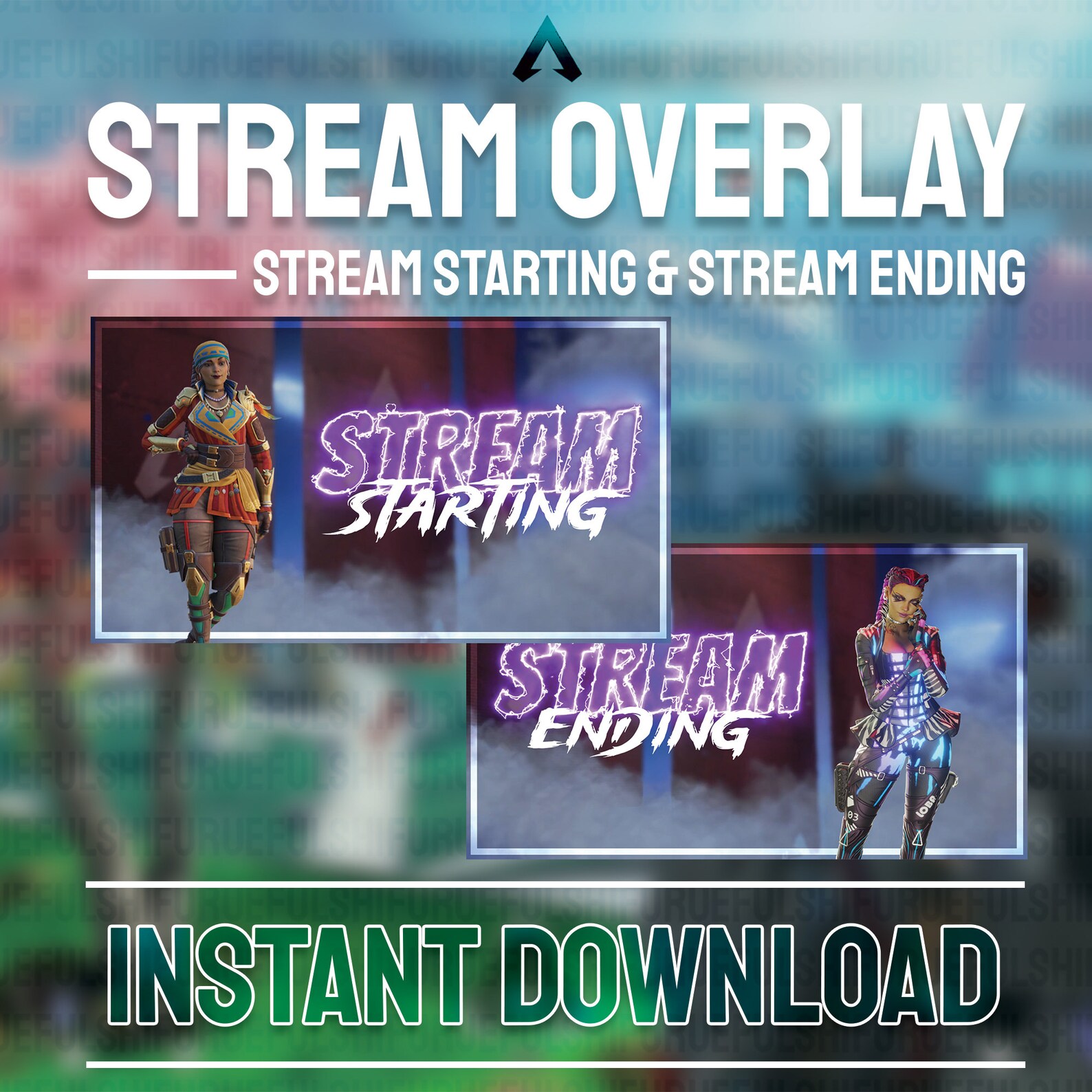 Stream Starting Stream Ending HD Apex Legends Stream Overlay Package ...