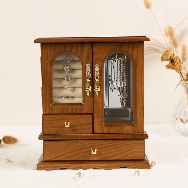 Wooden Wardrobe Jewelry Box - Etsy UK