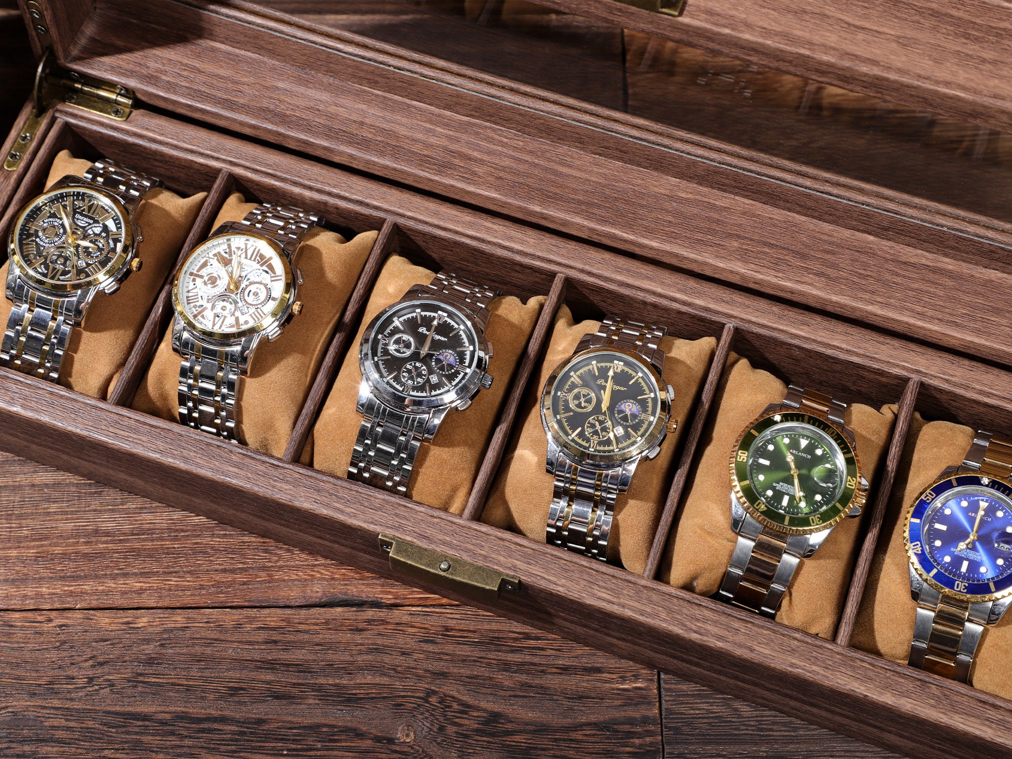 Personalised Leather Watch Box for Men, Personalized Groom's Gift ...