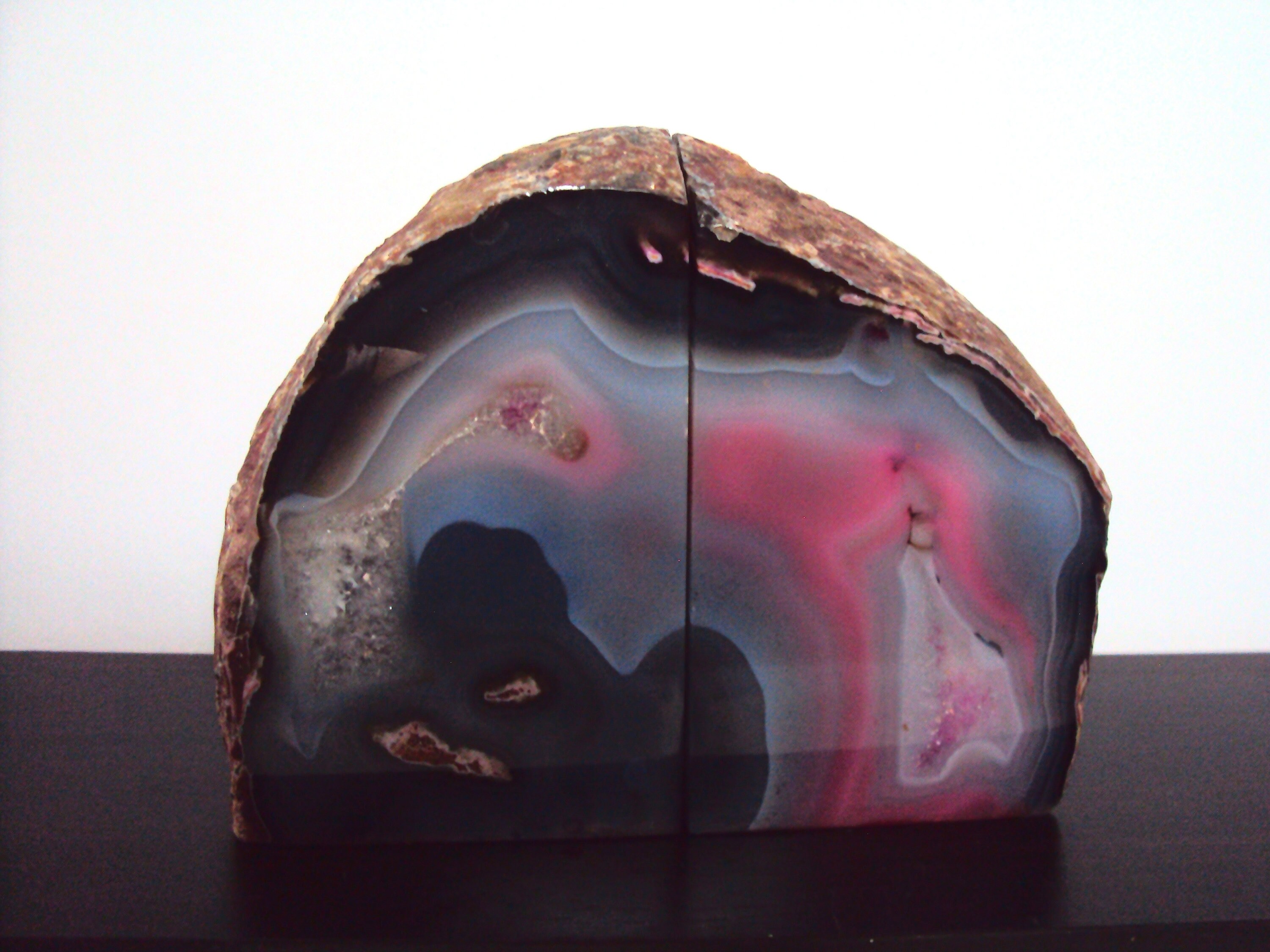 Large Geode RARE BANDED AGATE, Chalcedony, Crystal. Mineral Rock ...