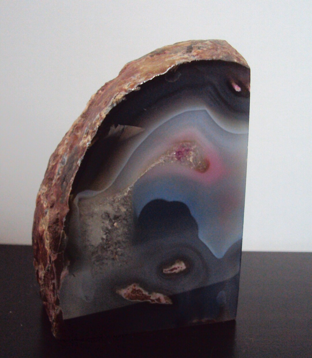 Large Geode - RARE BANDED AGATE, Chalcedony, Crystal. Mineral Rock ...