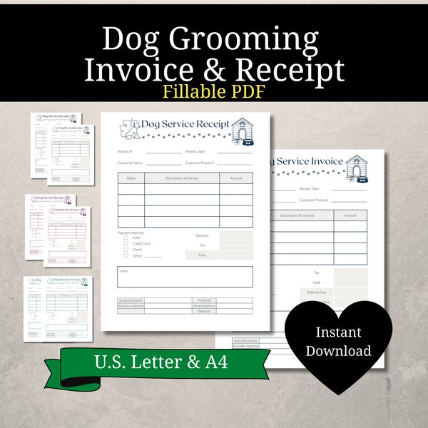 Dog Invoice and Receipt - Etsy
