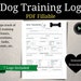 Dog Training Log, Puppy Training Log, Dog Training Planner, Service Dog ...