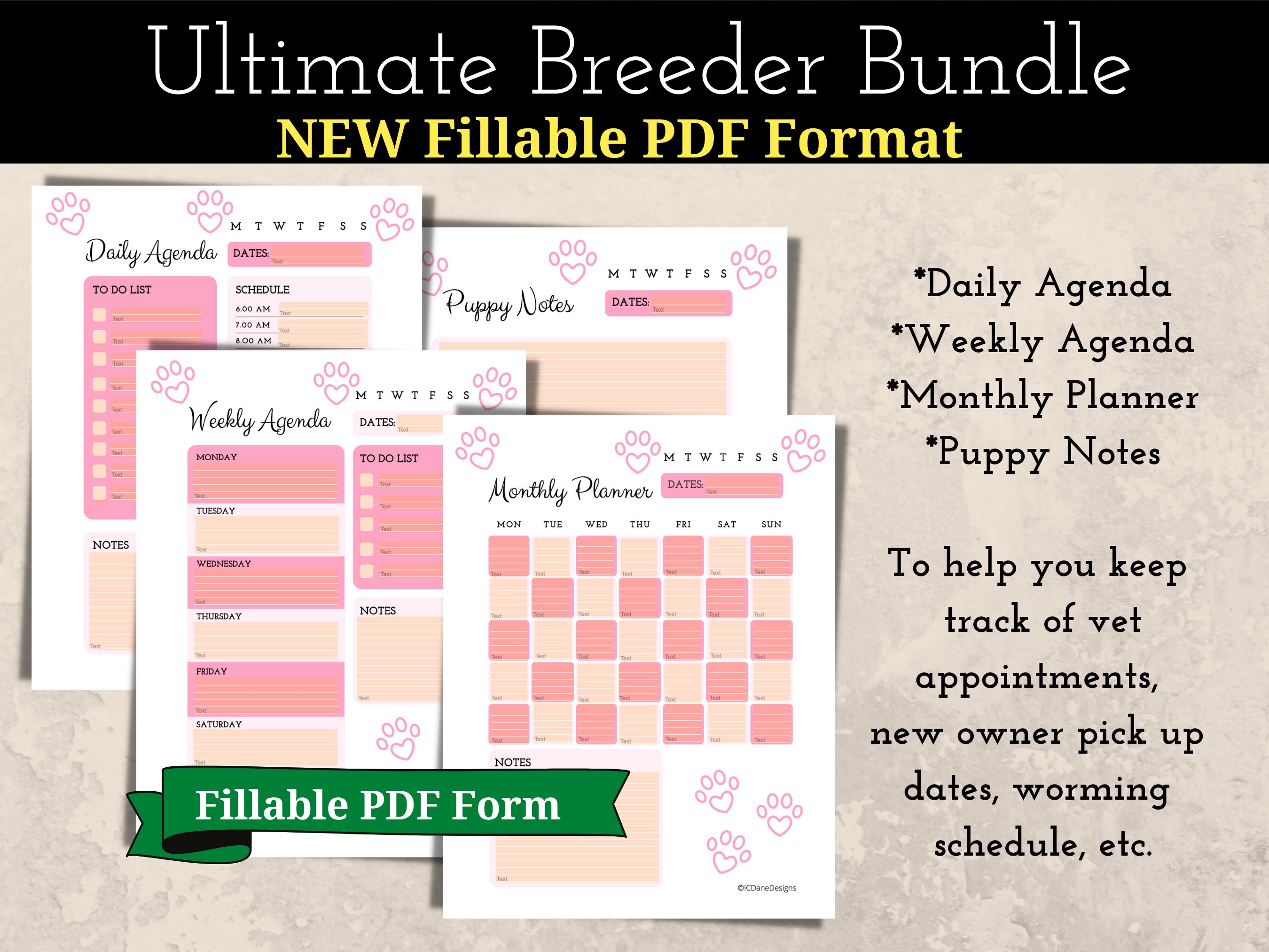 NEW Fillable Ultimate Dog Breeder Bundlebreeder - Etsy