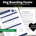 Dog Boarding Registration Form, Agreement (fillable PDF) - Etsy