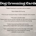 Dog Grooming Cards | Dog Grooming Customer Cards | Dog Grooming Client ...