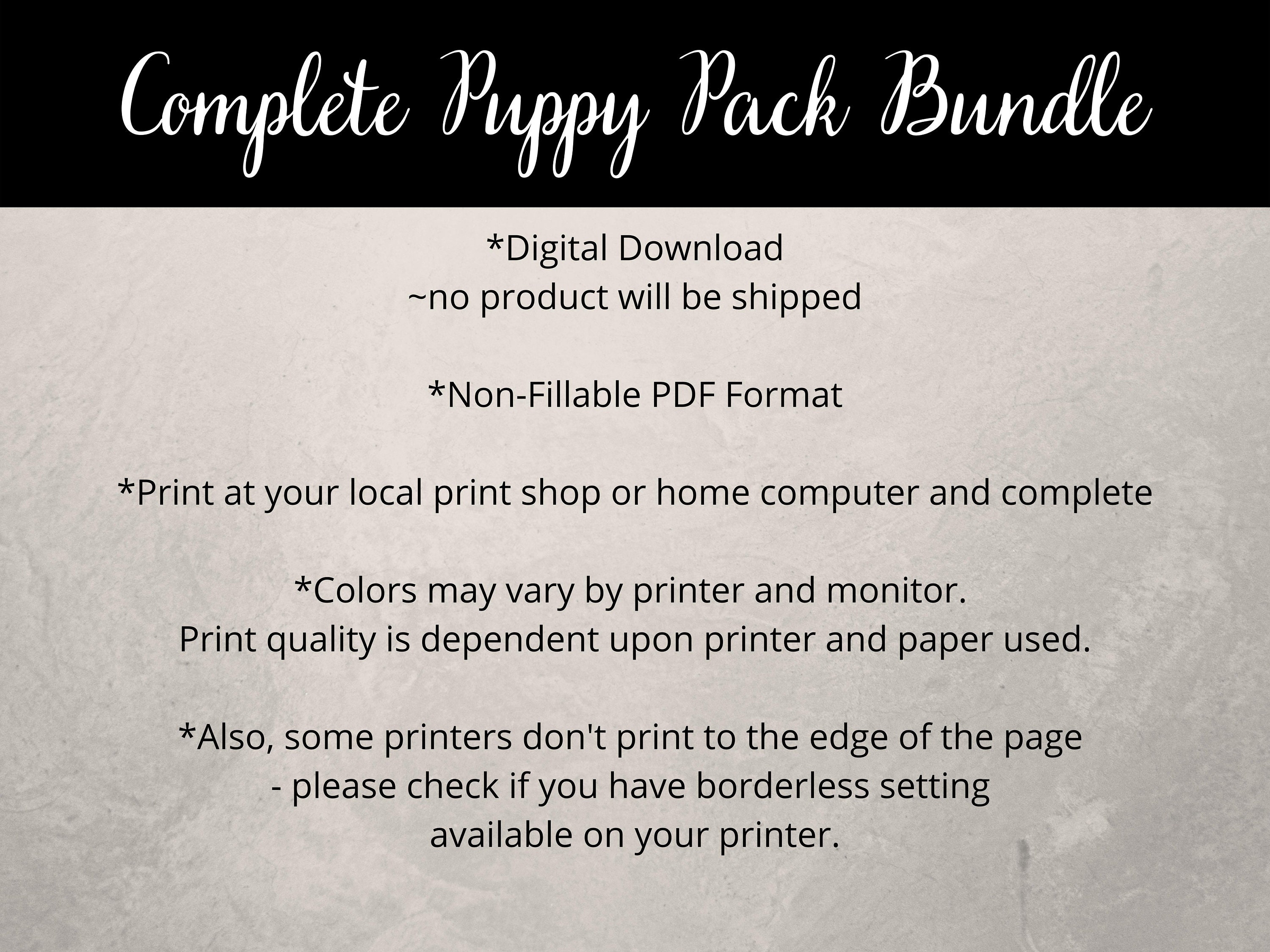 Complete Puppy Planner for Puppy and Dog Owners Pet Care Binder for New ...