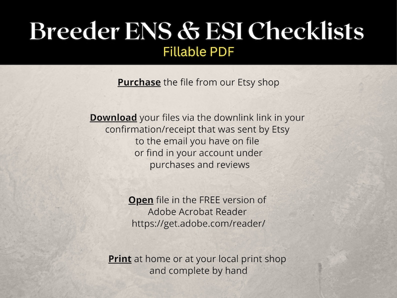 Dog Breeder ENS and ESI Checklist Early Neurological - Etsy
