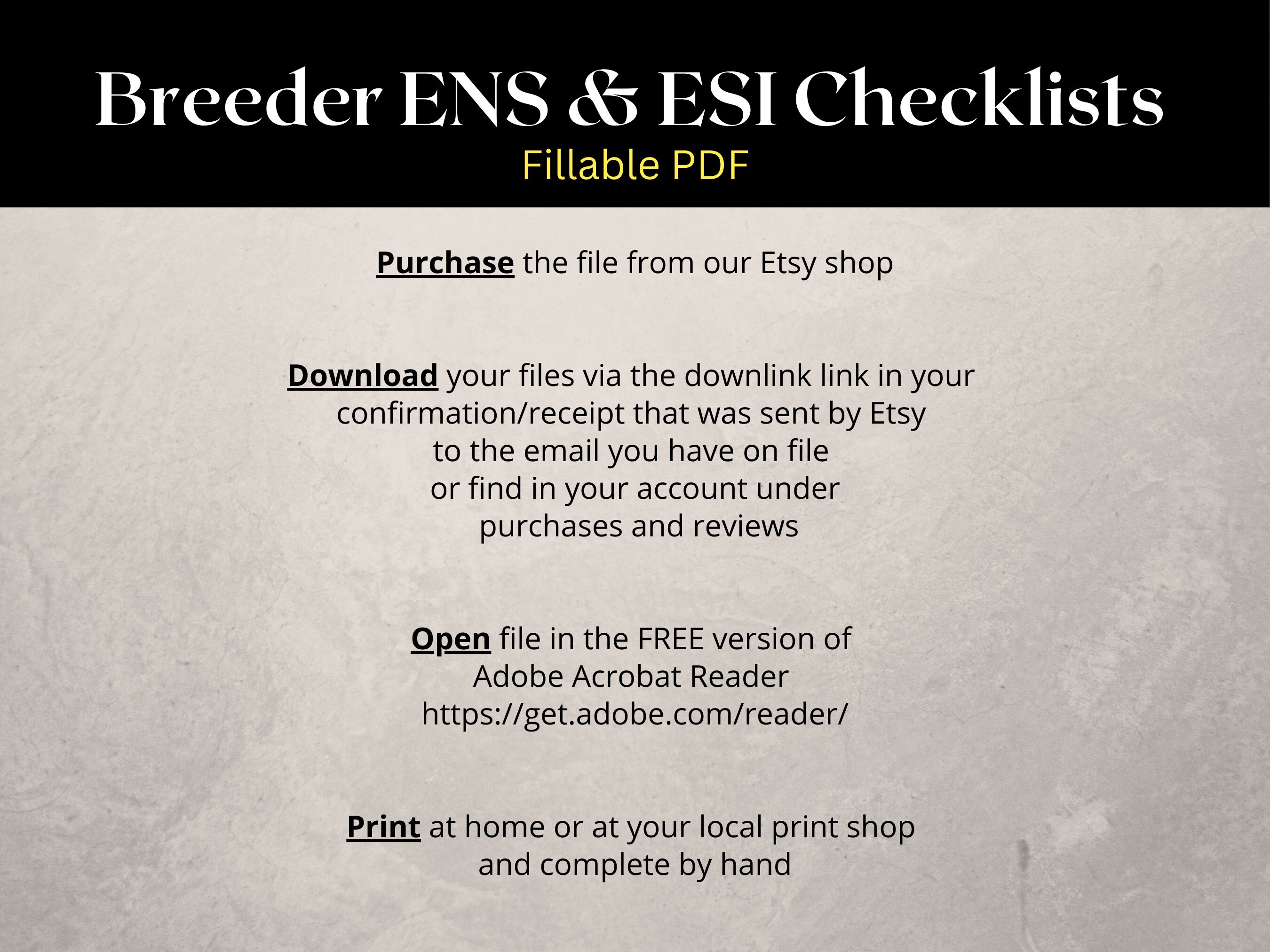 Dog Breeder ENS and ESI Checklist Early Neurological - Etsy